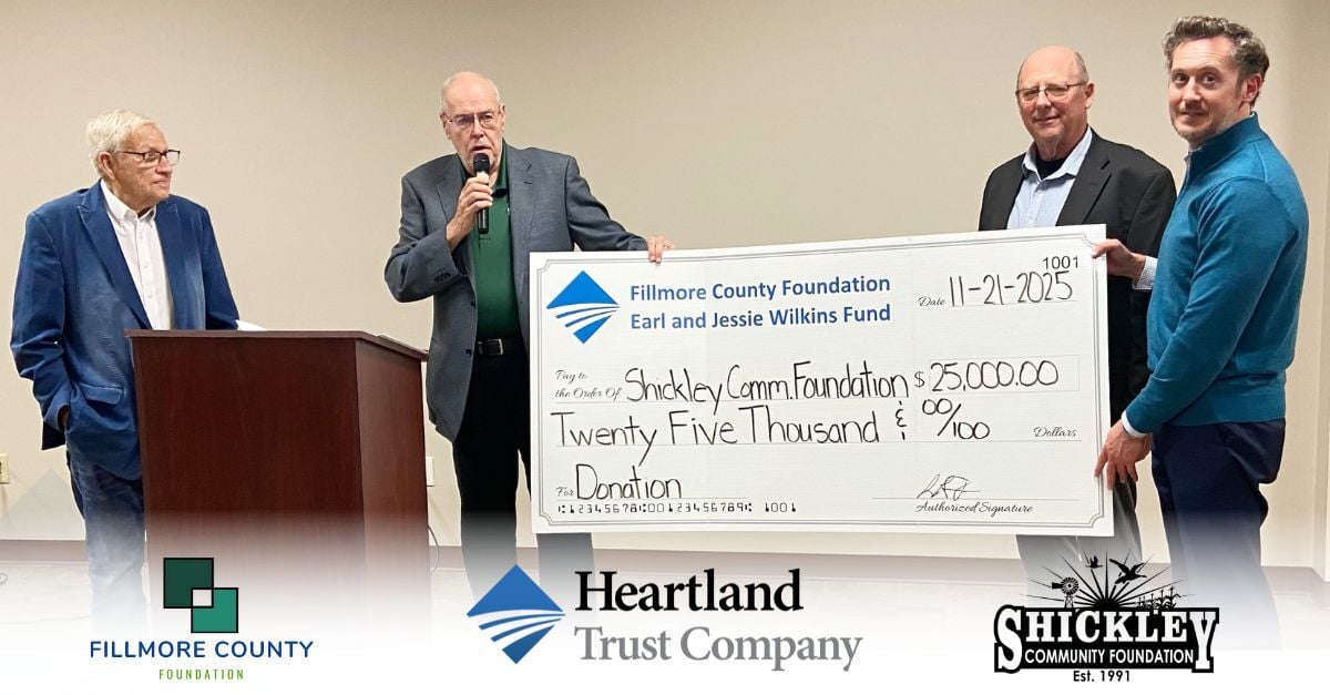 Heartland Bank & Wilkins Fund Make $25,000 Donation